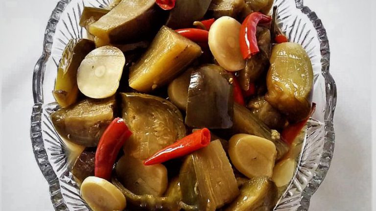 Torshi Bademjan - Persian Eggplant Pickled Recipe - AlooRecipes